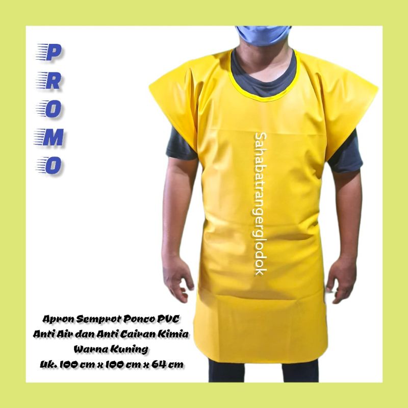 Jual Apron atau Celemek Semprot Ponco PVC Anti Air dan Anti Cairan ...