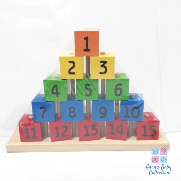 Jual Mainan Edukasi Anak Balok Piramida Angka Huruf Alfabet Huruf ...