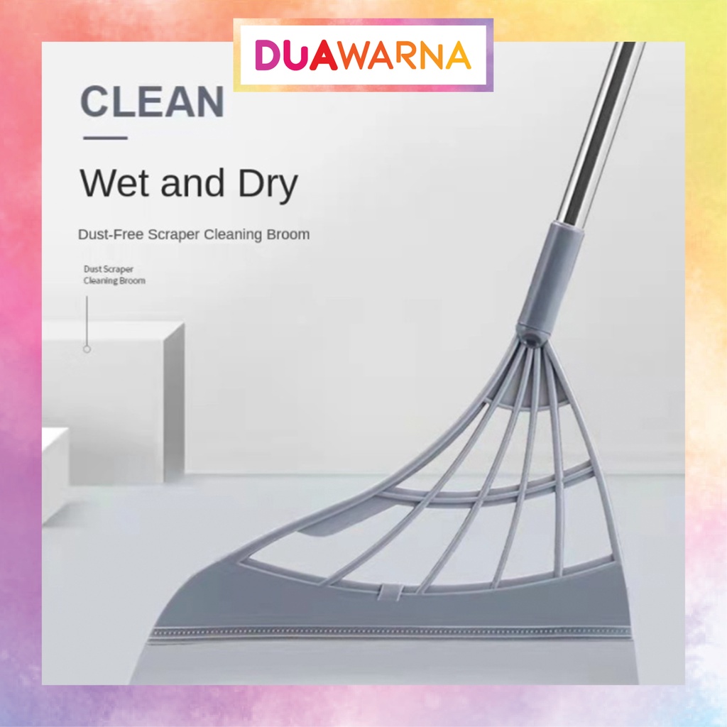 Jual DuaWarna Sapu Karet Ajaib Korea Multifungsi 2 in 1 Magic Broom Mop ...