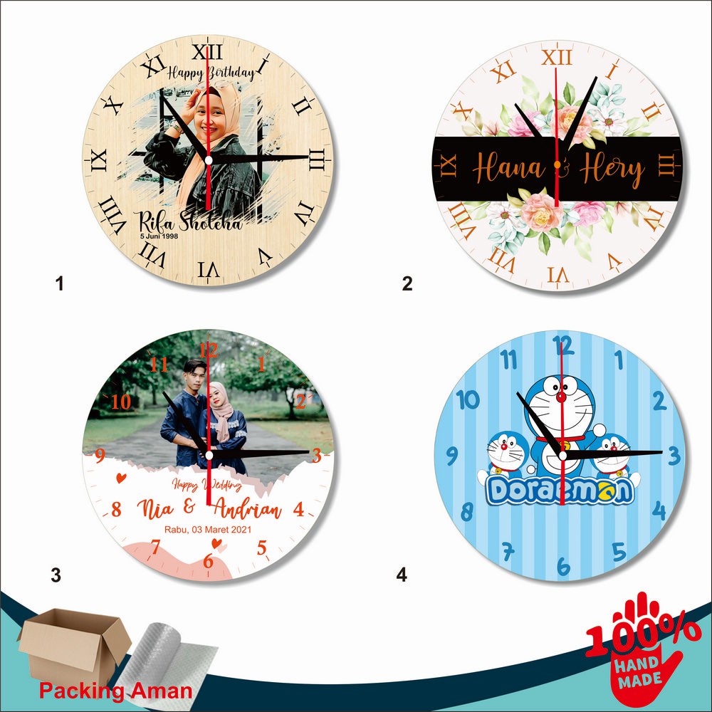 Jual HADIAH JAM DINDING KAYU MINIMALIS KADO PERNIKAHAN ULANG TAHUN ...
