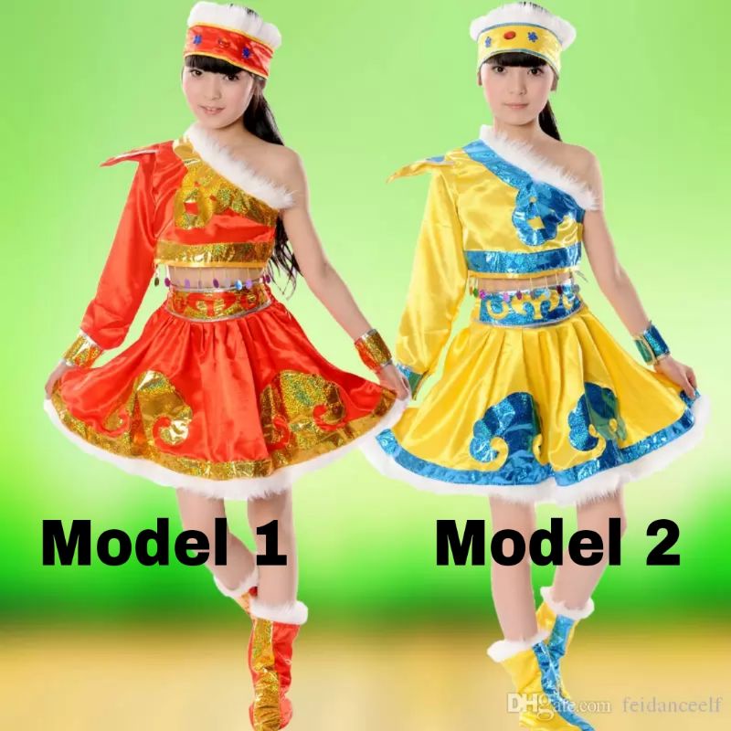Jual Kostum Mongolia Rok Masquerade Kostum Anak Pakaian Kostum Dance ...