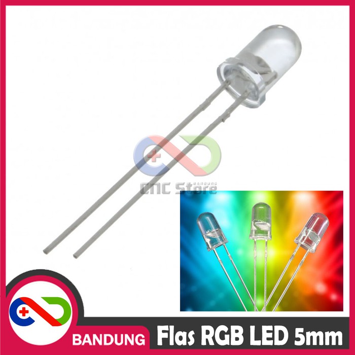 Jual LED FLASHING THREE COLOR COLORFUL 5MM RGB LIGHT CLEAR DUA KAKI ...