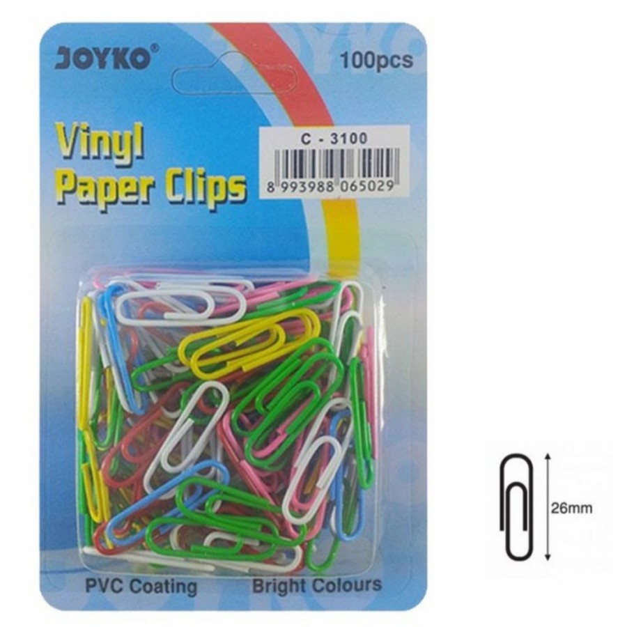 Jual Paper Clip / Klip Kertas Warna Warni Joyko C-3100 | Shopee Indonesia