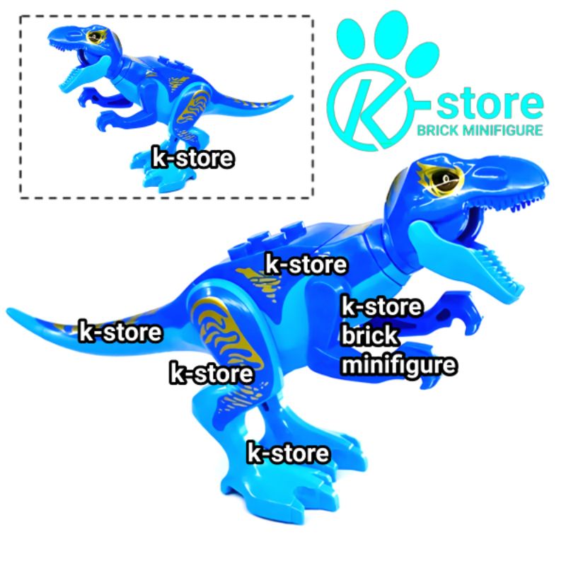 Jual lego dinosaur jurassic tyrannosaurus rex t-rex trex blue building ...