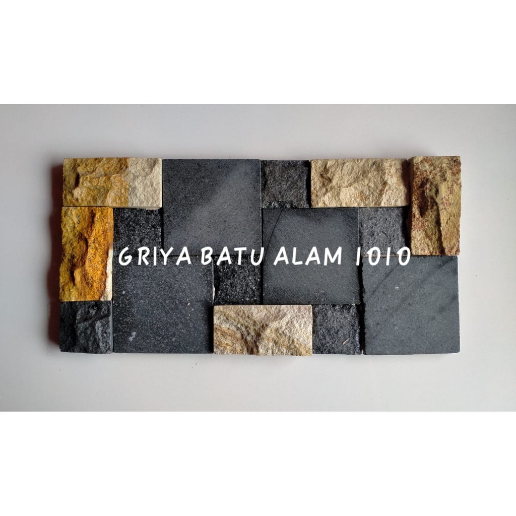 Jual BATU ALAM WALL CLADING MOZAIK 20x40 Cm | Shopee Indonesia