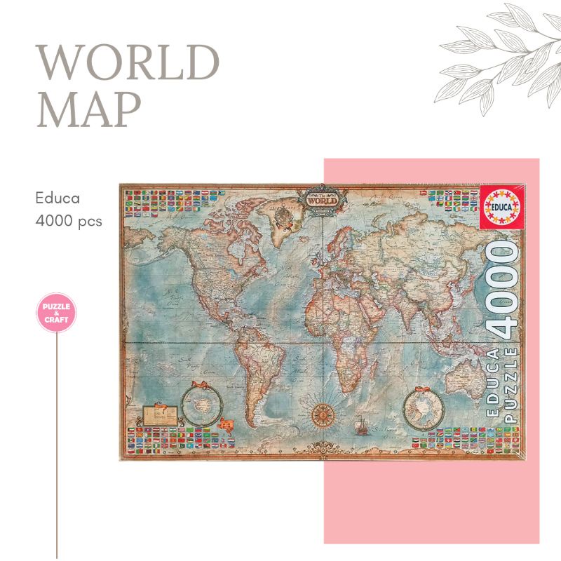 Jual Educa World Map Jigsaw Puzzle 4000 pcs | Shopee Indonesia
