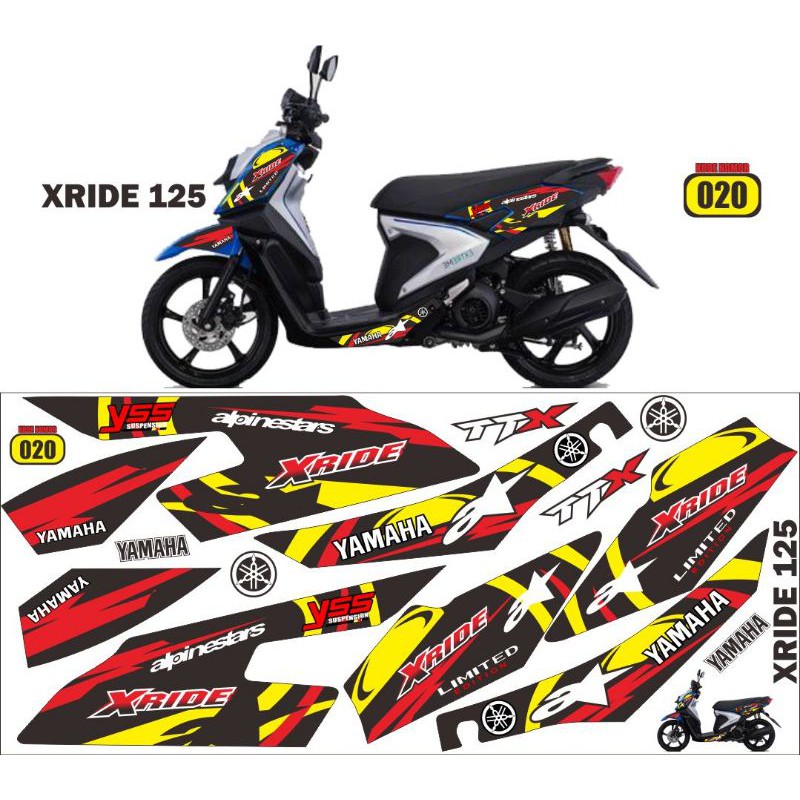 Jual decal x ride 125 2017-2020 / striping xride | Shopee Indonesia