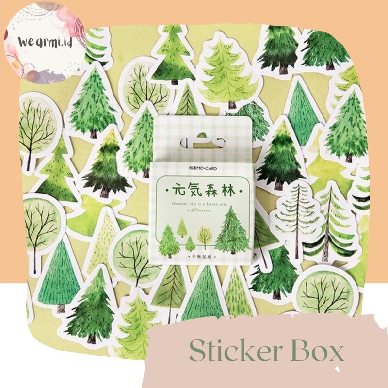 Jual 45 pcs Sticker Box Deco Tanaman Pohon Tree Aesthetic Scrapbook ...