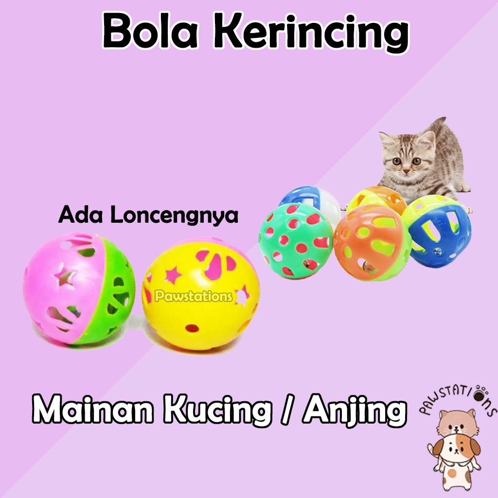 Jual Bola Mainan Kucing Bola Mainan Anjing Bola Mainan dengan Lonceng ...