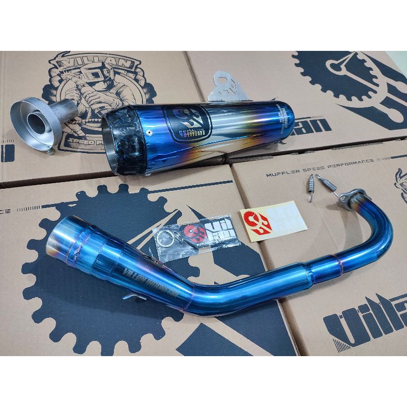 Jual Knalpot Villan Pro2 Blue Fire Header Blue Aerox Nmax Lexi Adv ...