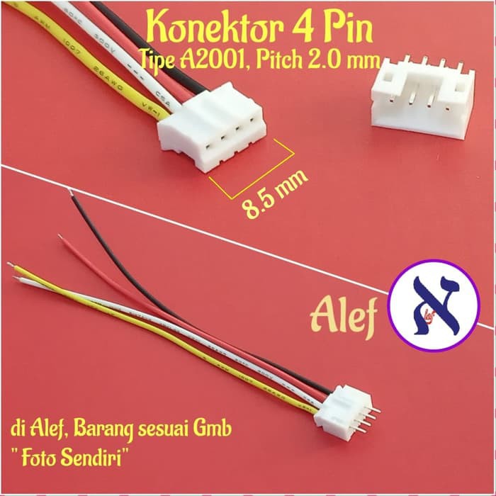 Jual 5Pasang Konektor ph 4 Pin A2001 LHE kabel pitch 2.0 White Housing Socket jst | Shopee Indonesia