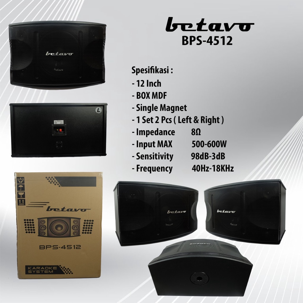 Jual Paket Lengkap Sound System Speaker Audio Karaoke BETAVO 12 Inch ...