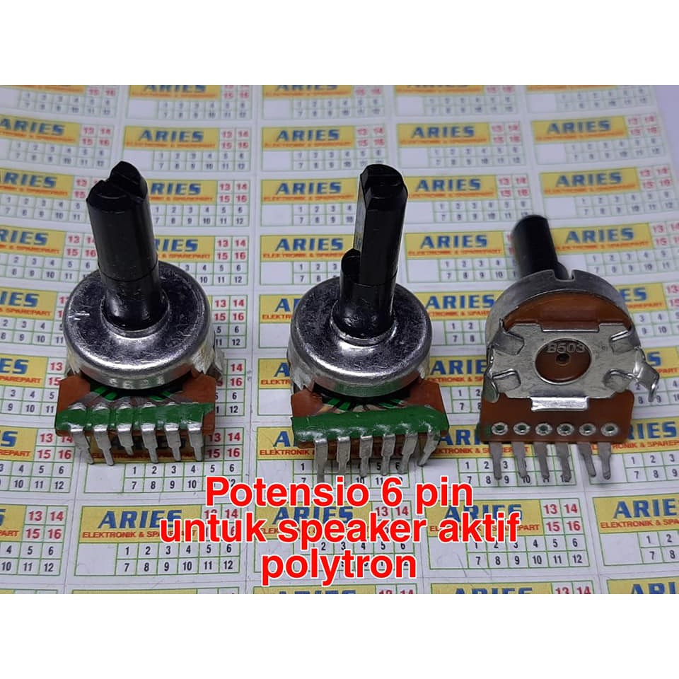 Jual POTENSIO 6 PIN UNTUK SPEAKER AKTIF POLYTRON | Shopee Indonesia