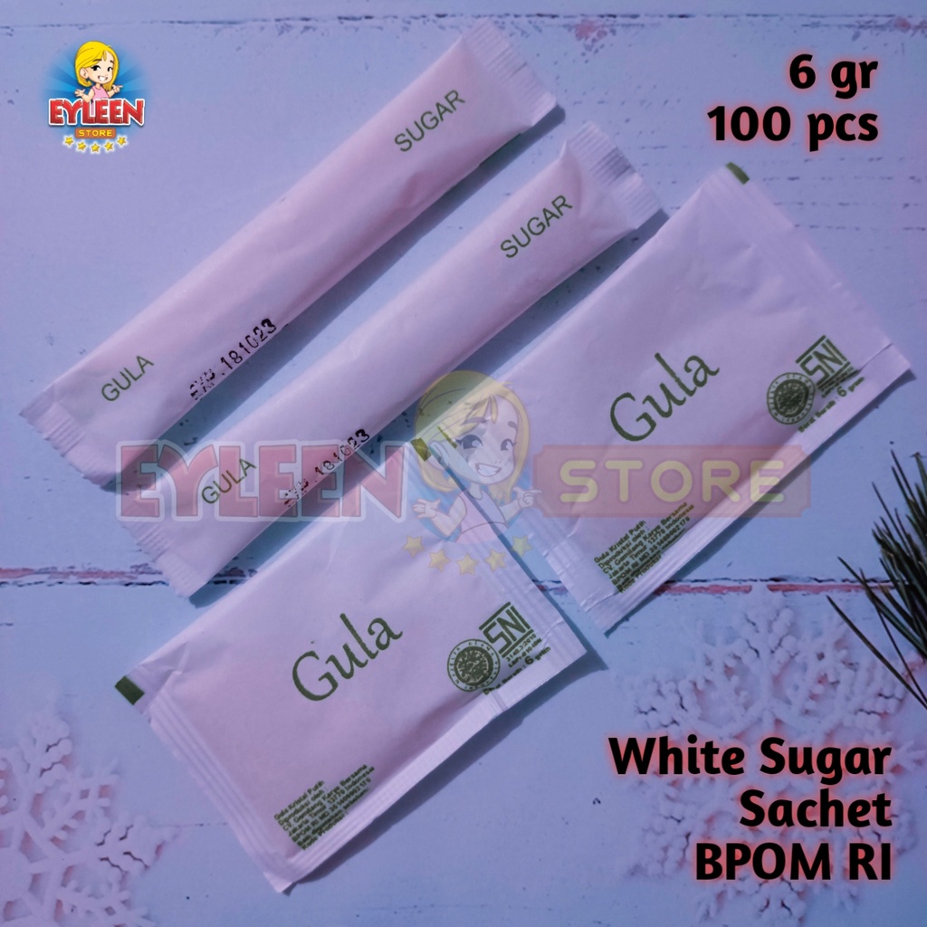 Jual White Sugar Sachet / Gula Putih Sachet isi 100 pcs ( Kotak ...