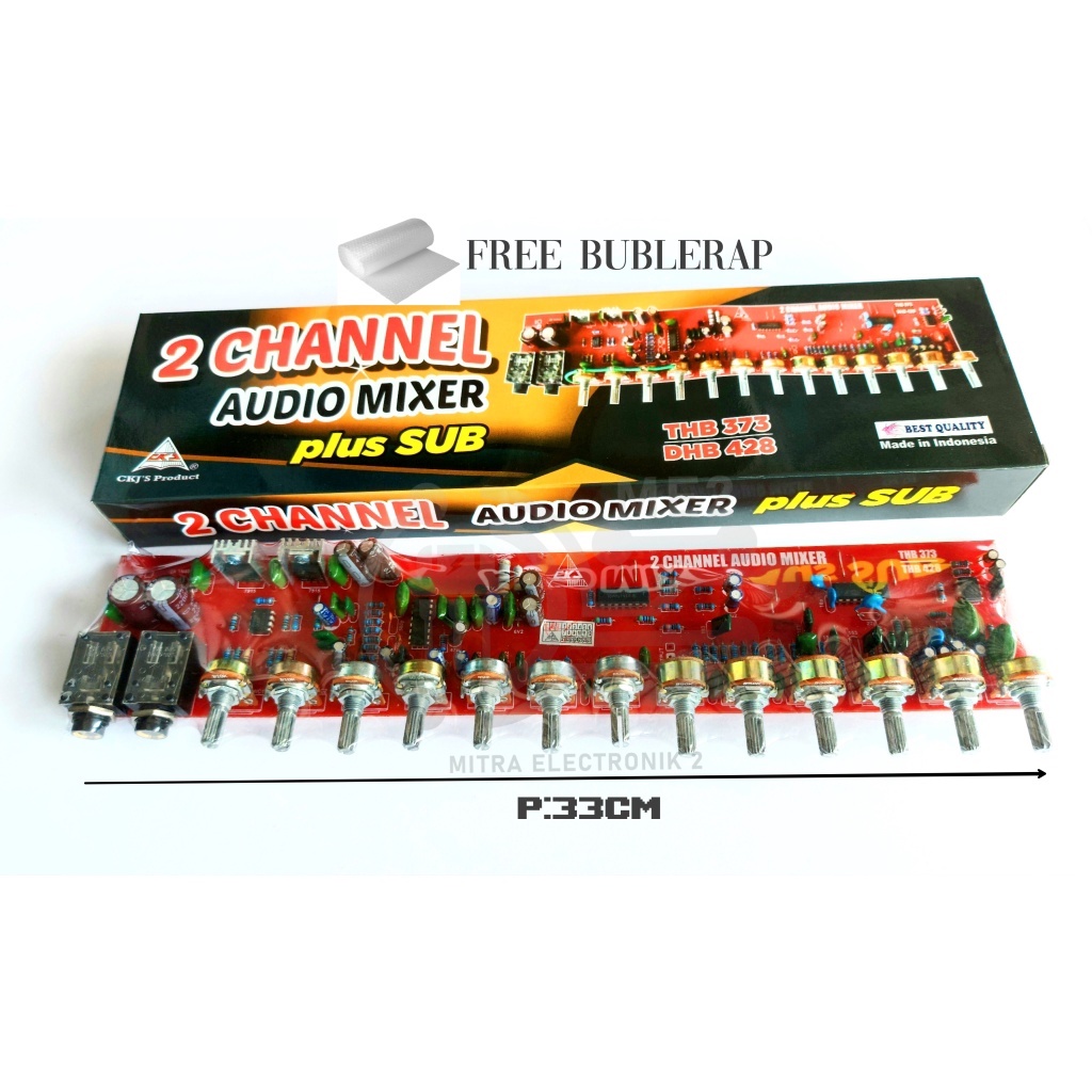 Jual KIT POWER AMPLIFIER AUDIO MIXER PLUS SUBWOFFER 2 CHANNEL THB 373 ...