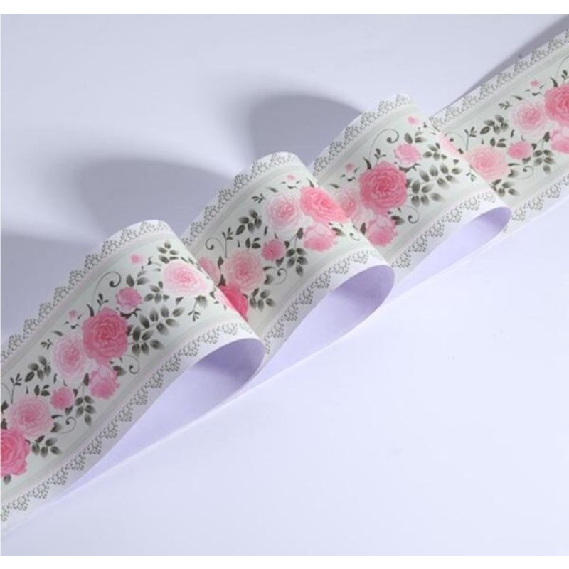 Jual WALLPAPER STICKER BORDER LIST TERMURAH BUNGA PINK | Shopee Indonesia