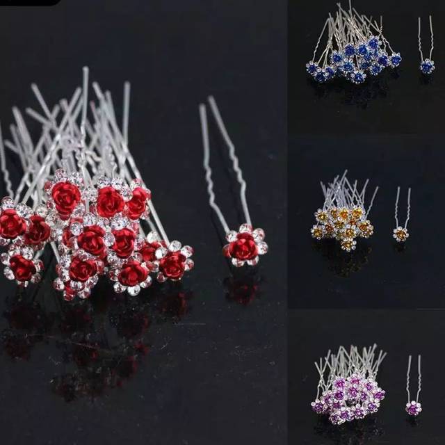 Jual 1 PCS Hairpin hiasan rambut sanggul tusuk konde | Shopee Indonesia