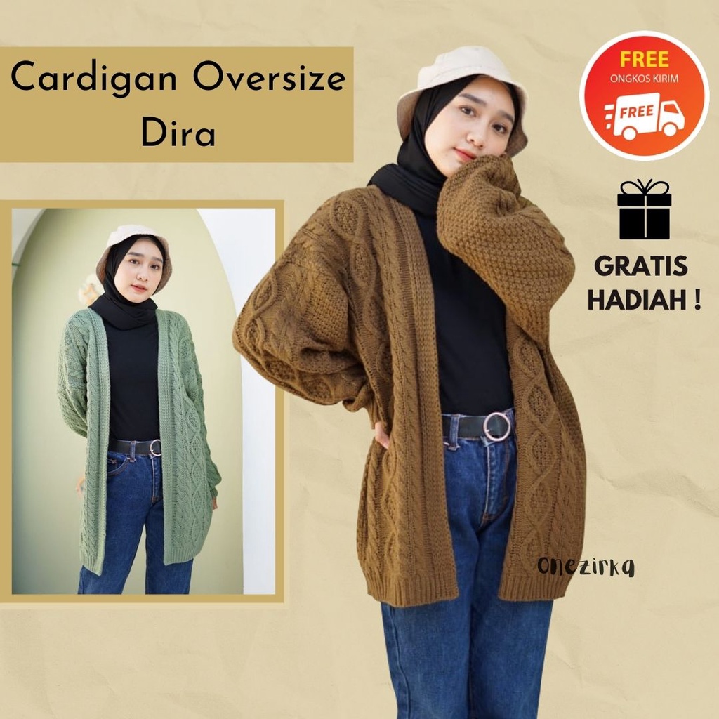 Jual DIRA CARDIGAN RAJUT WANITA OVERSIZE KNITWEAR PREMIUM TEBAL ...