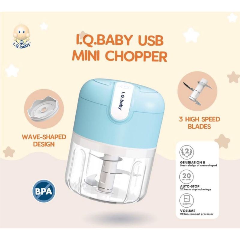 Jual Iq Baby USB Mini Chopper / Blender mpasi / food processor | Shopee Indonesia