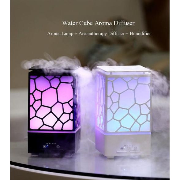 Jual Water Cube Air Humidifier Diffuser Aromatherapy Ultrasonic LED ...