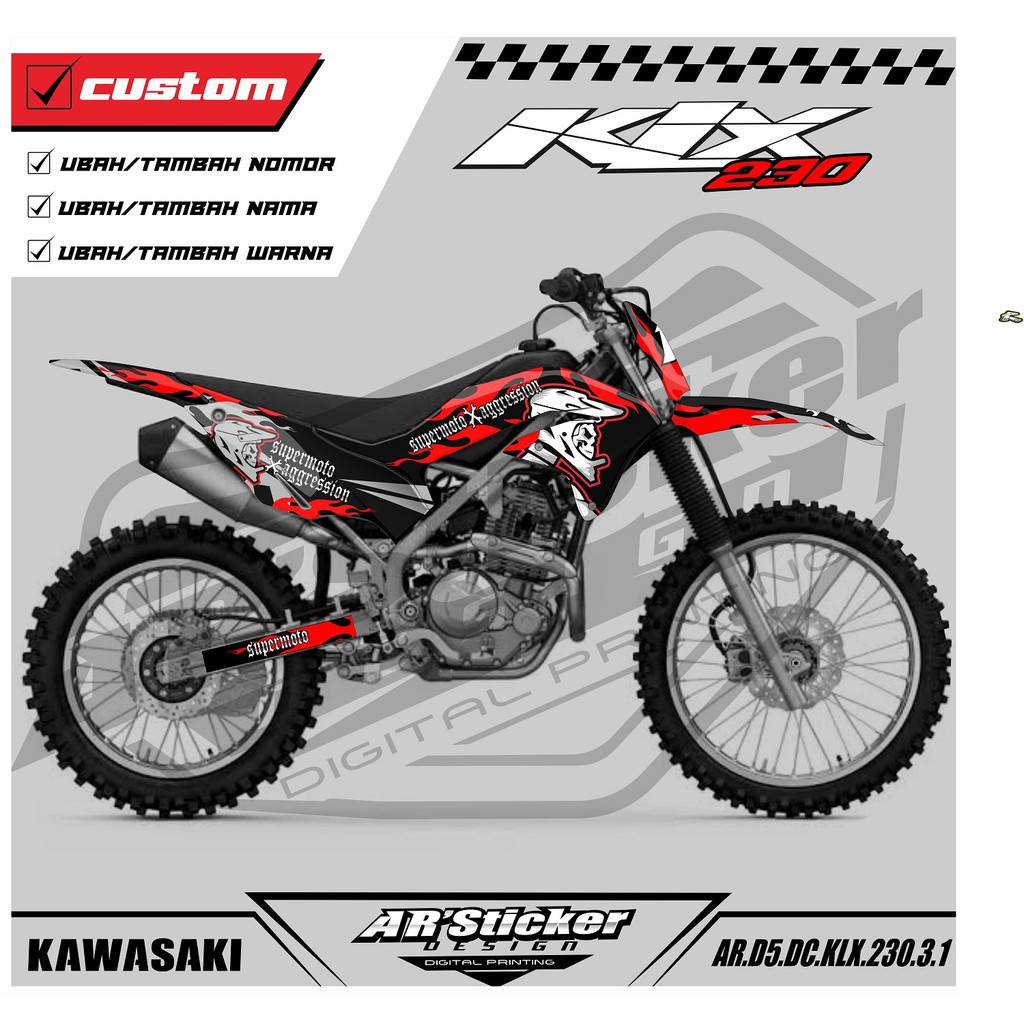 Jual Decal KLX 230 Full Body, Stiker Dekal KLX 230 Full Body (Kode 03 ...