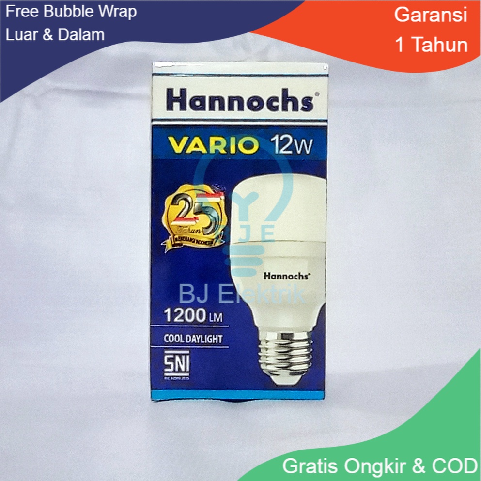 Jual Lampu LED Hannochs Vario 12 Watt 12W Cahaya Putih Murah Garansi LED Capsule Free Bubble ...