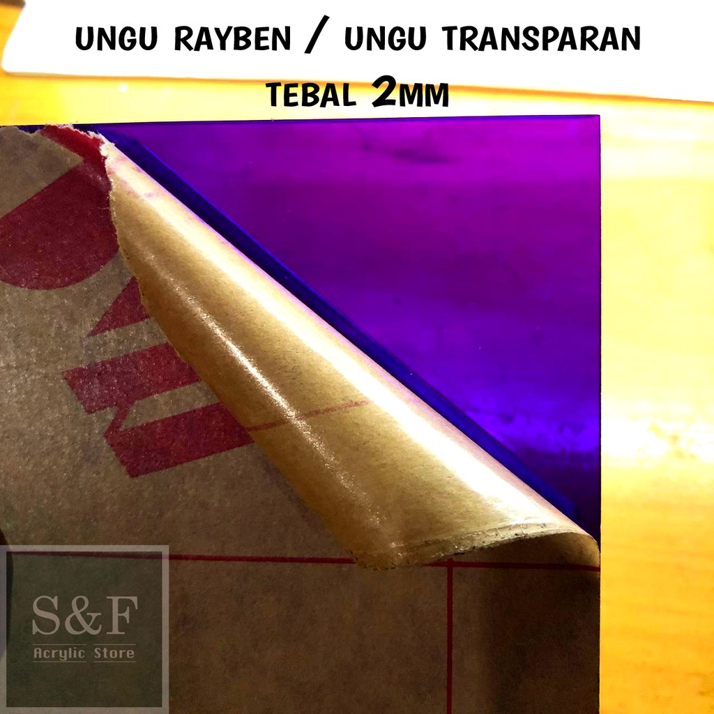 Jual AKRILIK WARNA UNGU TRANSPARAN / AKRILIK LEMBARAN 2MM / ACRYLIC ...