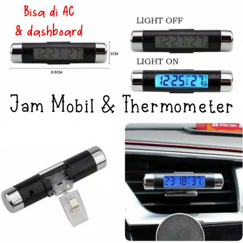 Jual Jam mobil digital dan pengukur suhu | Shopee Indonesia