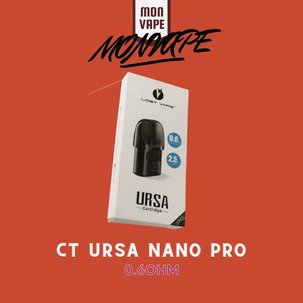 Jual URSA NANO PRO CATRIDGE 2.5ML 0.6OHM AUTHENTIC BY LOST VAPE ...