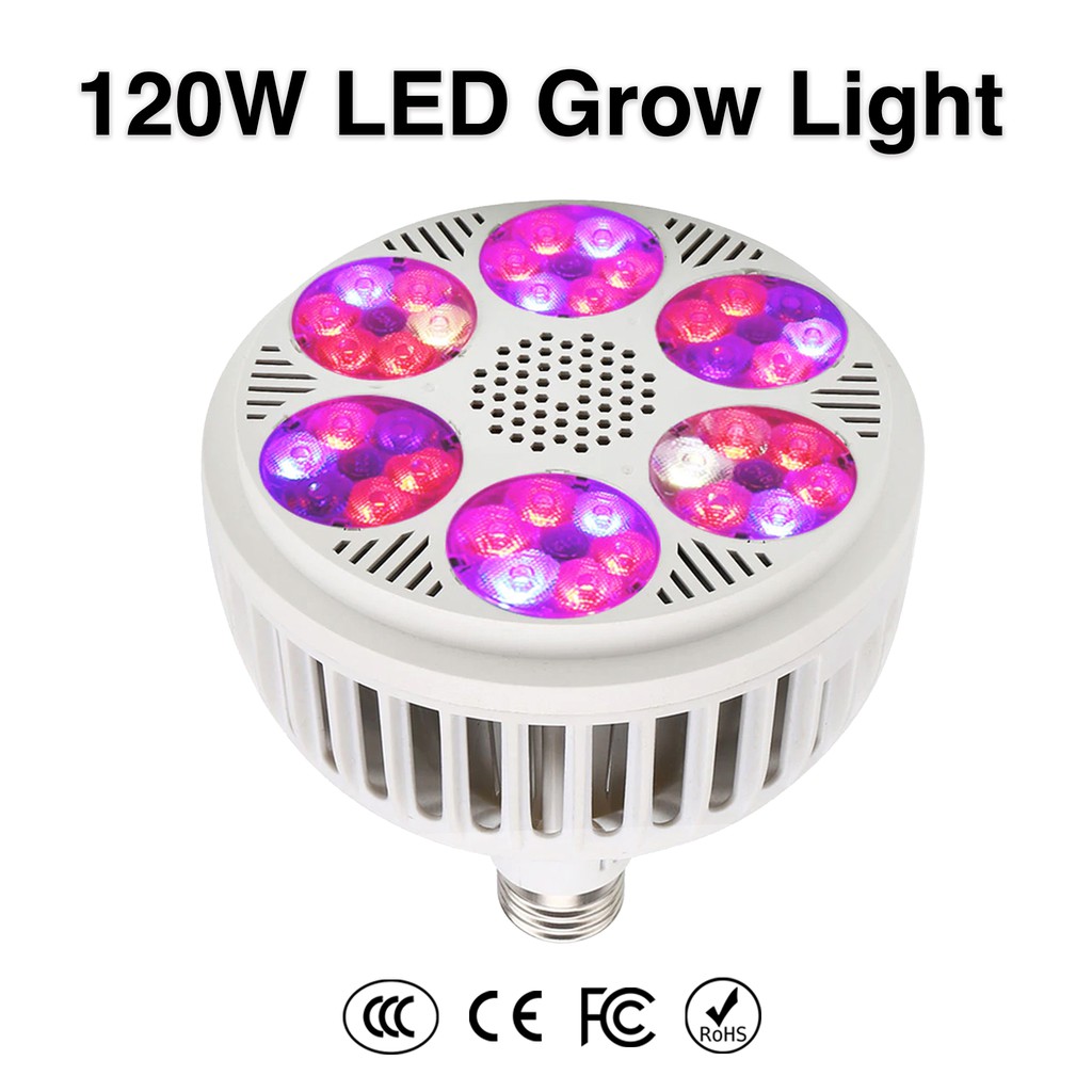 Jual LED Grow Light 120W Full Spectrum E27 Tanaman sayur buah Hidroponik | Shopee Indonesia