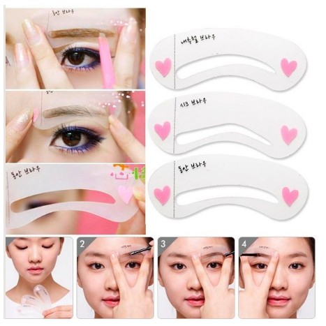 Jual Sticker Stiker Cetakan Pensil Alis Eyebrow Template 3in1 | Shopee ...