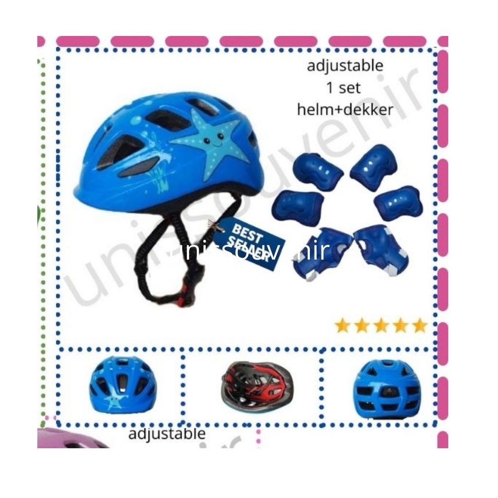 Jual helm sepatu roda helm anak helm sepeda plus dekker variasi warna ...