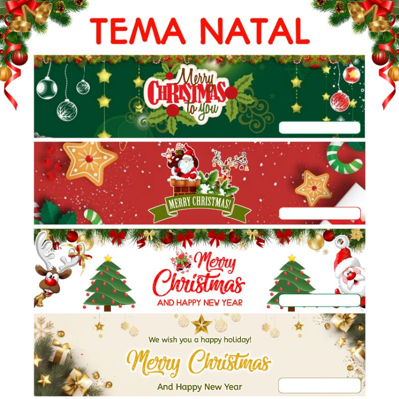 Jual Label Hantag Tema Natal Free Plastik | Shopee Indonesia