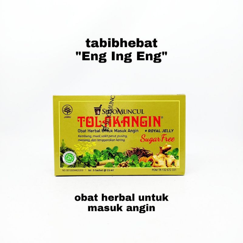 Jual Tolak Angin plus Royal Jelly Sugar Free isi 5 Sachet Masuk Angin ...