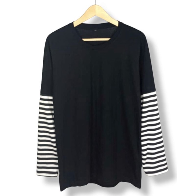 Jual Kaos Polos Double Layer pria wanita/Kaos Polos Lengan Panajng/Kaos ...