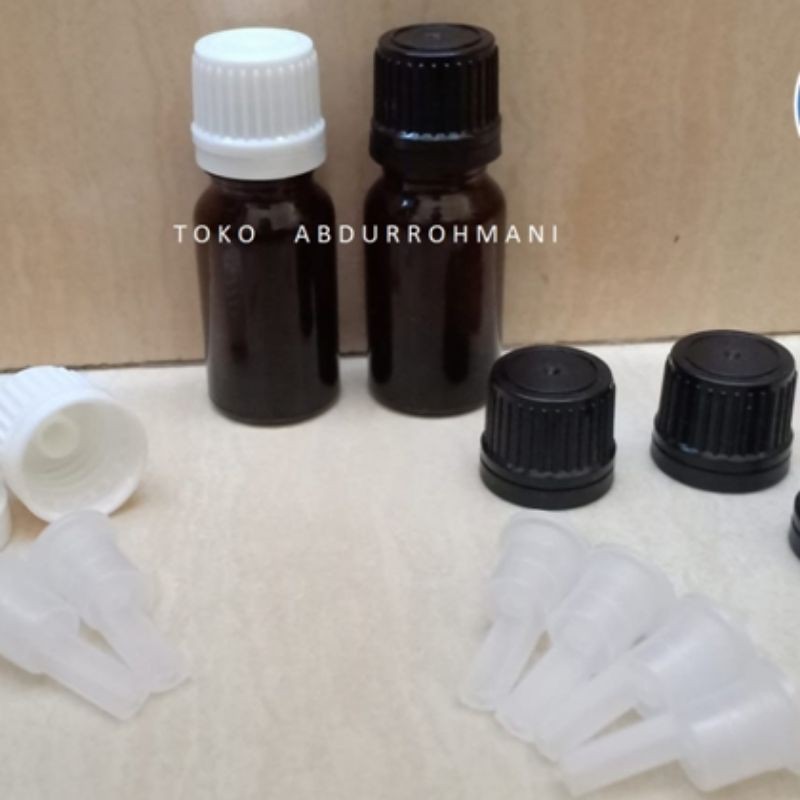Jual Botol kaca amber tebal 10ml tutup filler | Shopee Indonesia