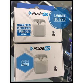 Jual NEW STOCK ADVAN PODS GO EARPHONES BLUETOOTH WIRELESS HEADSET ...