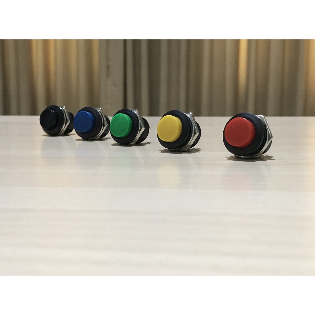 Jual SWITCH PUSH BUTTON SAKLAR PUSH ON 2 PIN BULAT 6A 125V 3A 250V R13 ...