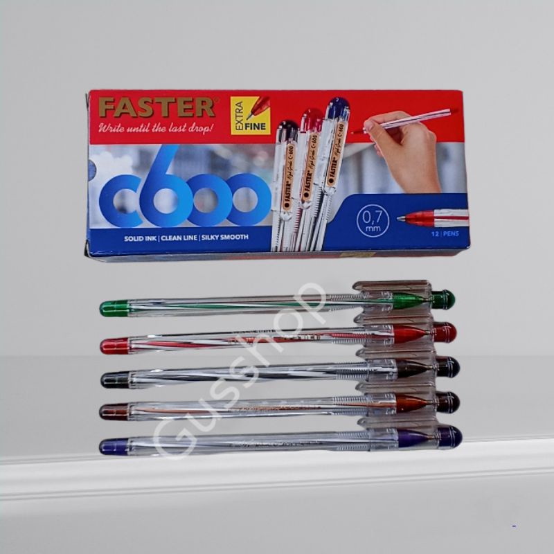 Jual PULPEN FASTER C600 1pk(isi 12 PCS) | Shopee Indonesia