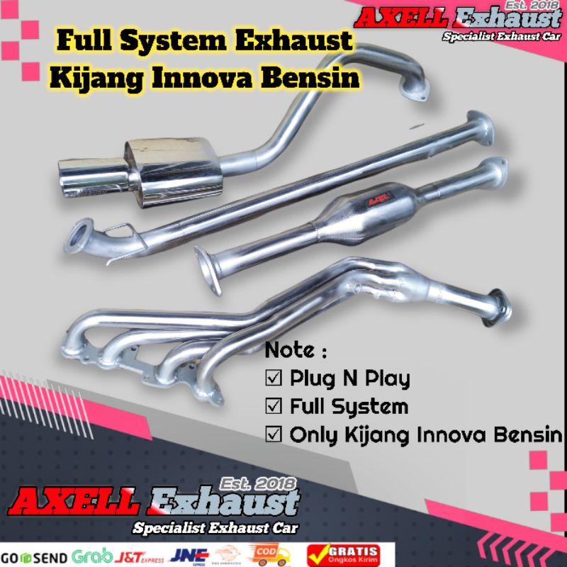 Jual FULL SYSTEM EXHAUST TOYOTA INNOVA BENSIN | KNALPOT MOBIL INNOVA ...