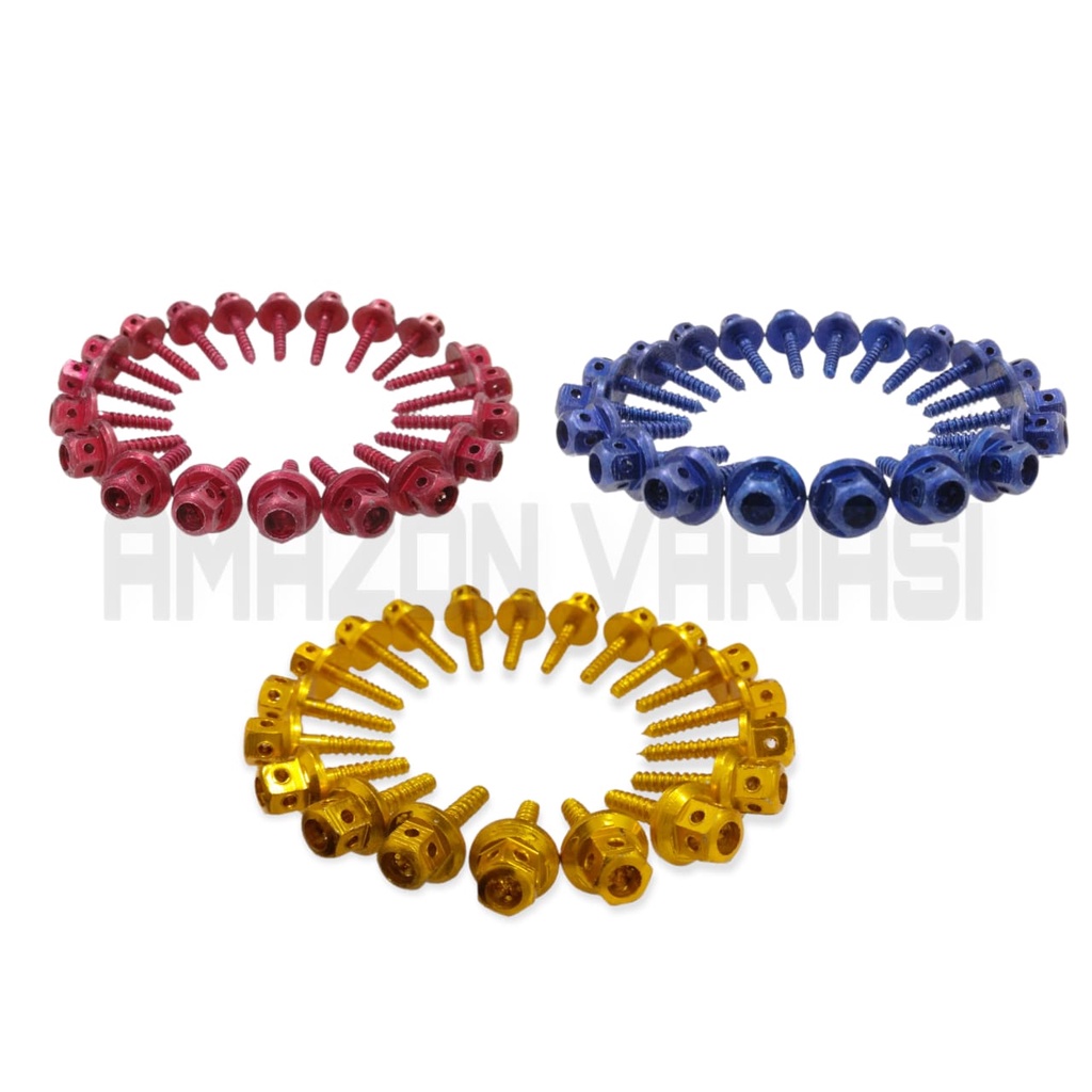 Jual BAUT BODY YAMAHA BAUT BODY FULL CNC WARNA ISI 20BIJI 1PACK ...