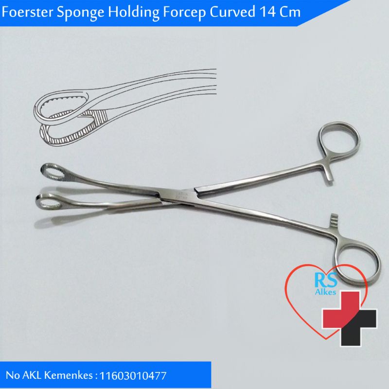 Jual Foerster Sponge Holding Forcep Curved Spong Holding Rampley Sponge ...