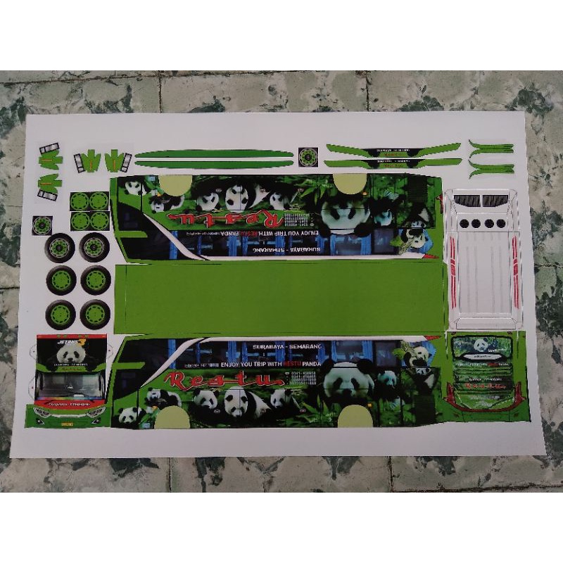 Jual Lembaran Papercraft Bus Restu Panda JB3+SHD Skala 1:50 | Shopee ...