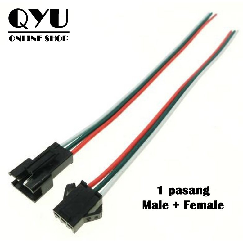 Jual Kabel Soket Konektor JST SM 3 pin male female WS2812B | Shopee Indonesia