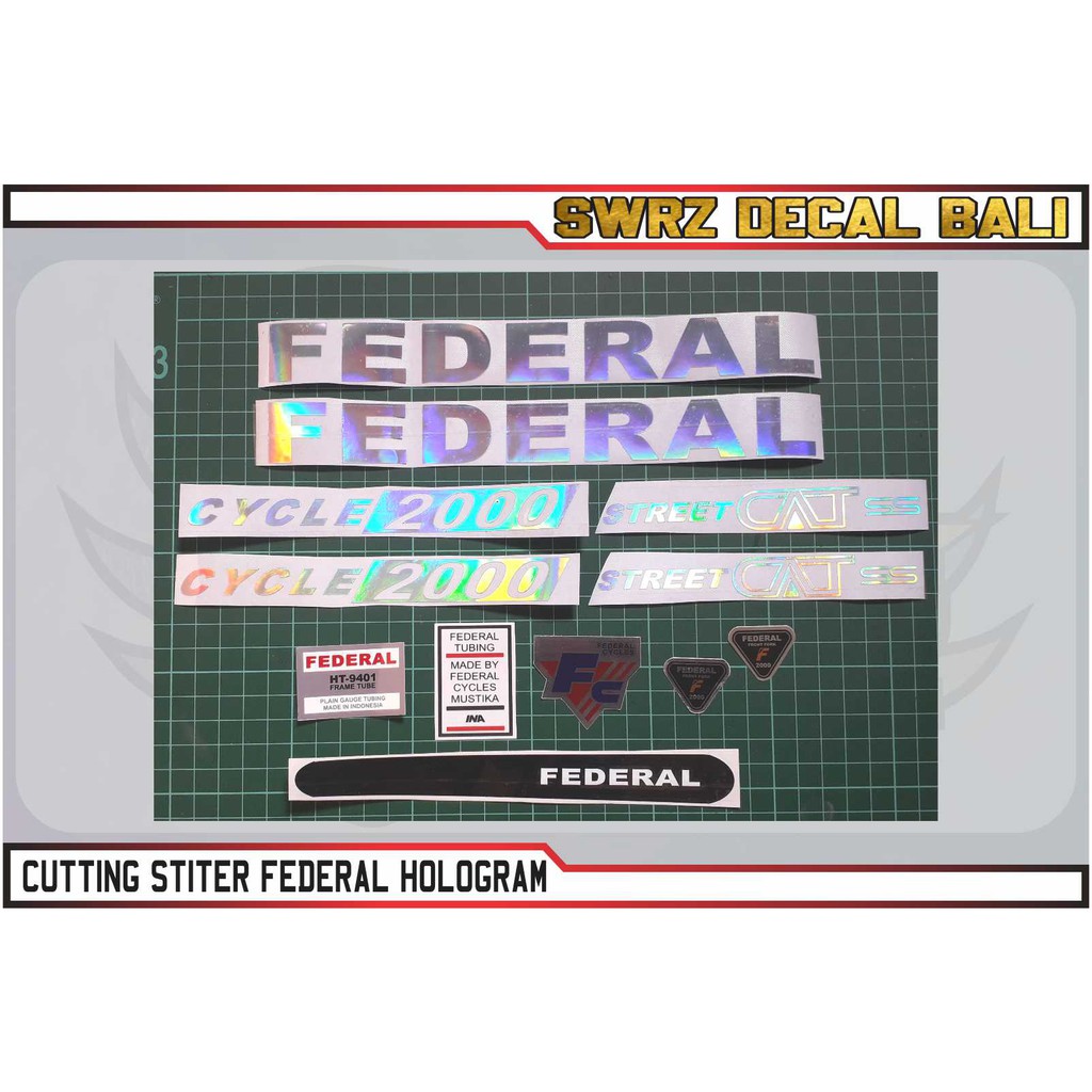 Jual DECAL CUTTING STIKER FEDERAL HOLOGRAM | Shopee Indonesia