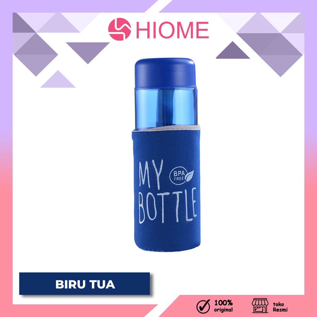 Jual HIOME My Bottle With FREE POUCH / My Bottle Transparant Warna ...