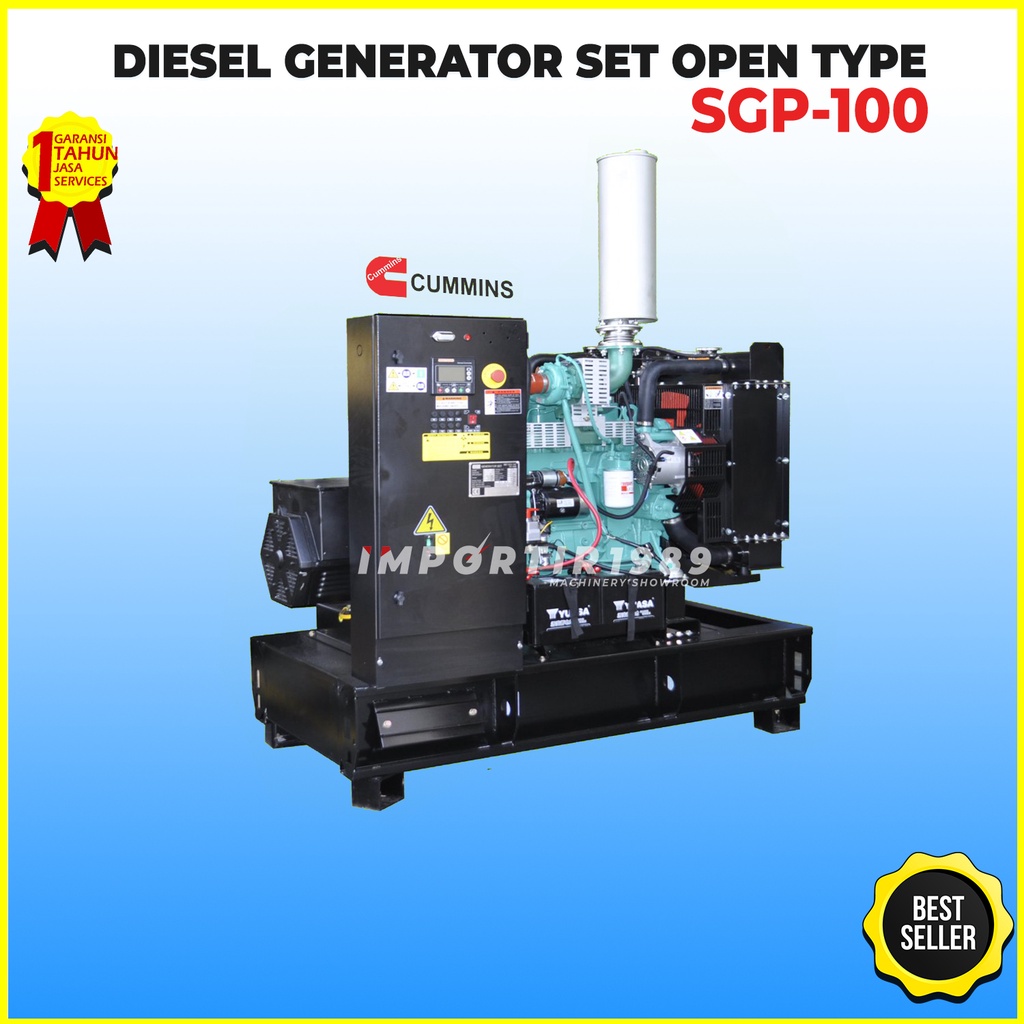 Jual Mesin Pembangkit Listrik Genset Diesel Generator Set Open Type 108 Kw (108.000 Watt) AKS ...
