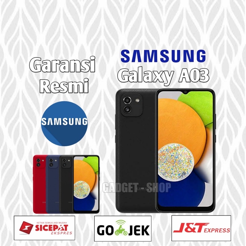Jual SAMSUNG GALAXY A03 3/32 & 4/64 GARANSI RESMI SAMSUNG 1 TAHUN (NEW ...