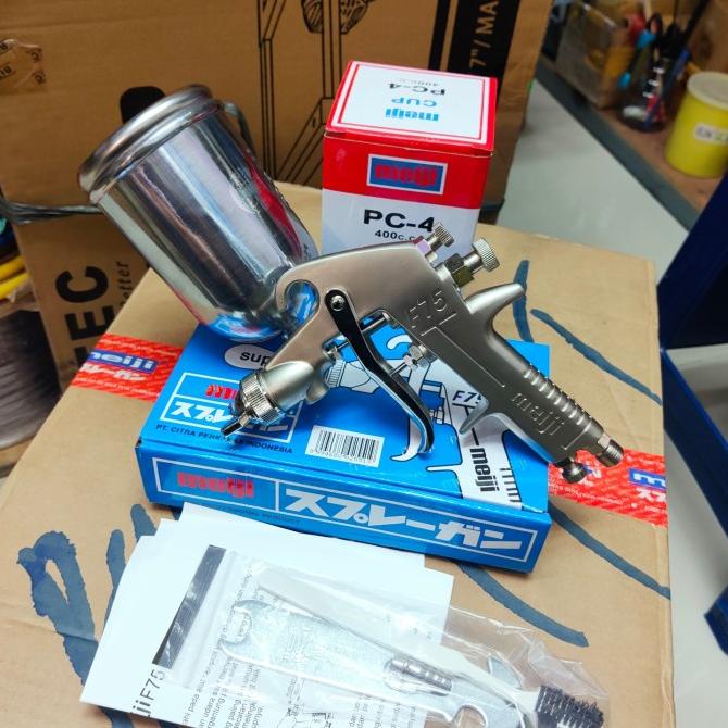Jual NEW Spray gun cat MEIJI F75 tabung atas Spet F 75 TA Spit | Shopee ...