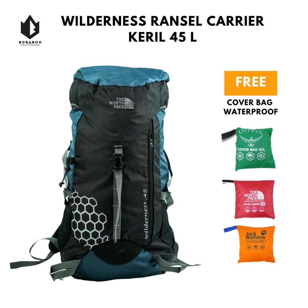 Jual [COD] Tas Carrier Wilderness 45 Liter + Coverbag Waterproof - Tas ...
